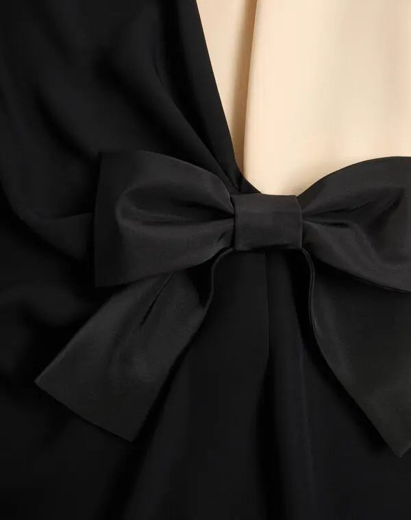 Valentino Garavani V-neck Bow Detail Midi Dress