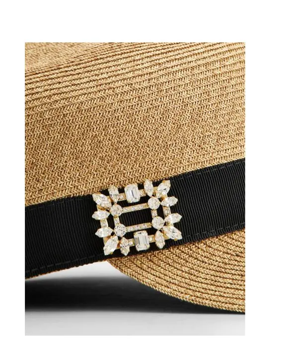 ROGER VIVIER Broche Vivier Sailor Hat In Raffia