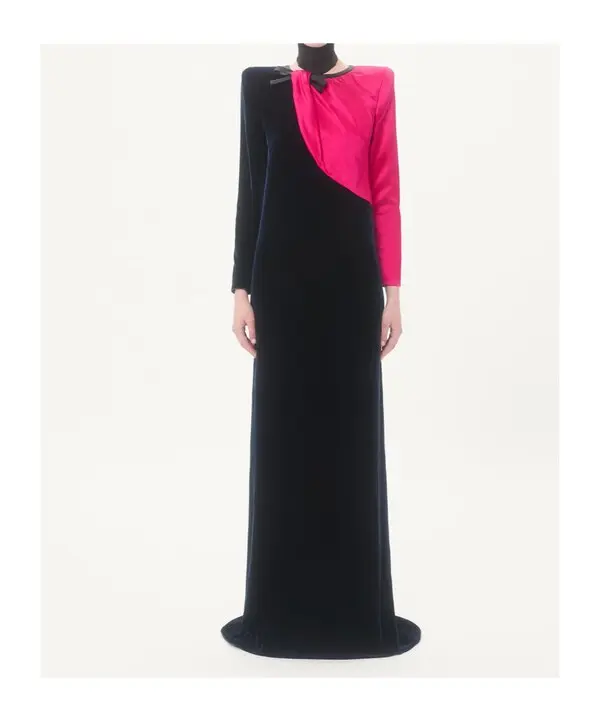 Valentino Garavani Long Dress In Sablé Velvet