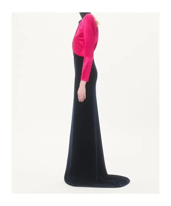 Valentino Garavani Long Dress In Sablé Velvet