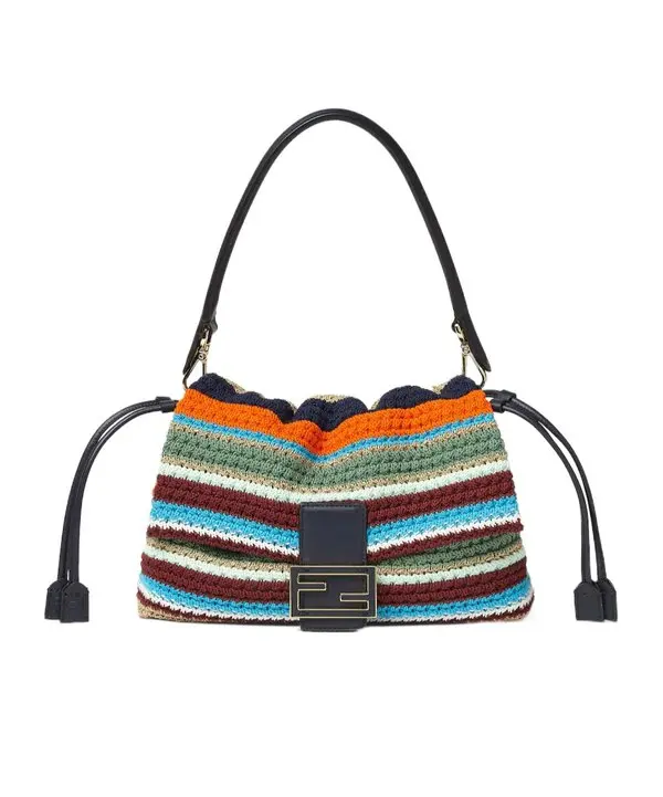 Fendi Mamma Baguette Medium Crochet Bag