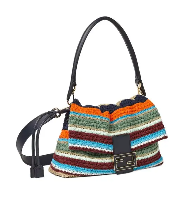 Fendi Mamma Baguette Medium Crochet Bag