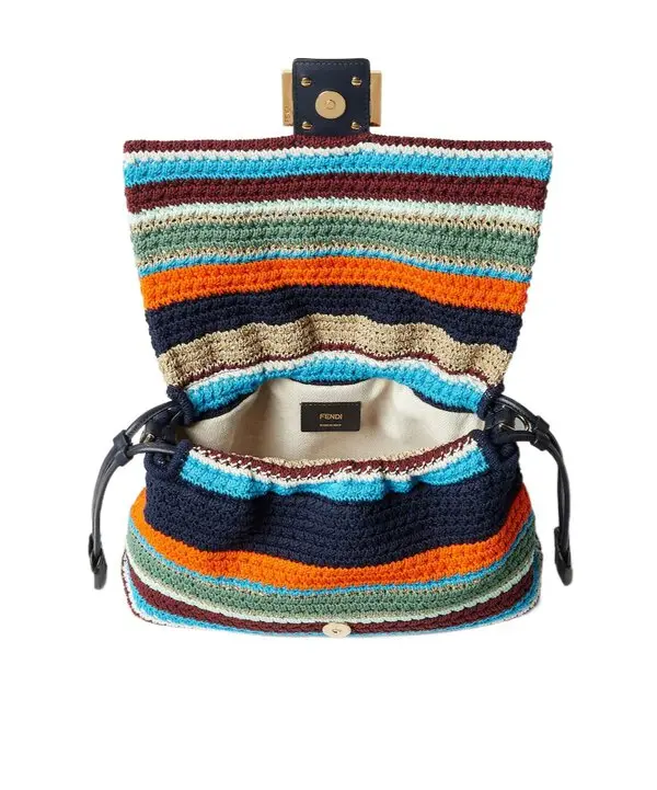 Fendi Mamma Baguette Medium Crochet Bag