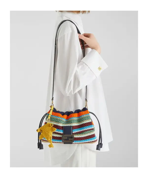 Fendi Mamma Baguette Medium Crochet Bag
