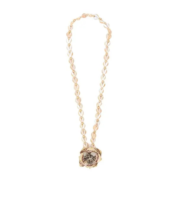 Valentino Garavani Flower Pendant Necklace - Yellow