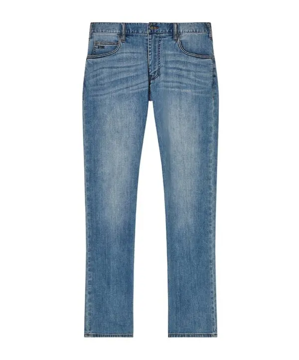 Emporio Armani Faded-wash Five-pocket Jeans - No