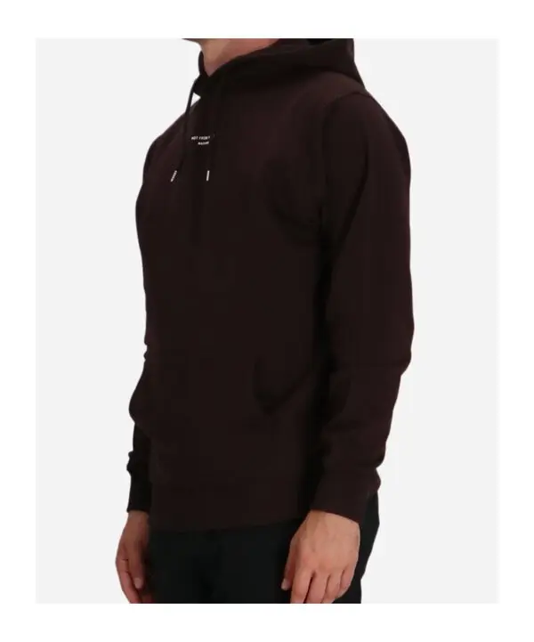 Drole De Monsieur Logo Embroidered Hoodie - Black