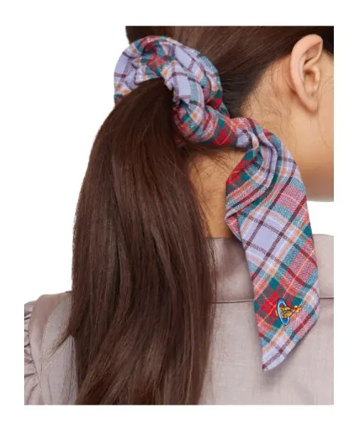 VIVIENNE WESTWOOD Tartan Logo Hair Tie