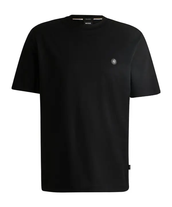 Hugo Boss Double Monogram Patch Crewneck T-shirt - Black