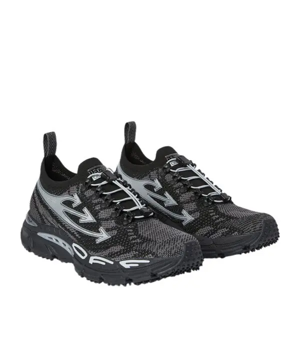 Off-White Round Toe Drawstring Sneakers