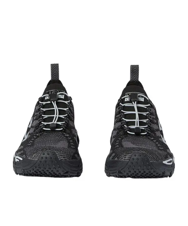 Off-White Round Toe Drawstring Sneakers