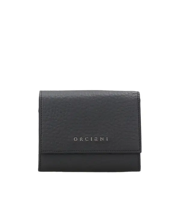 ORTIGNI Logo-lettering Bi-fold Wallet - Black