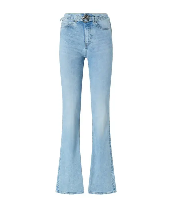 Pinko Buckle-embellished Flared Jeans