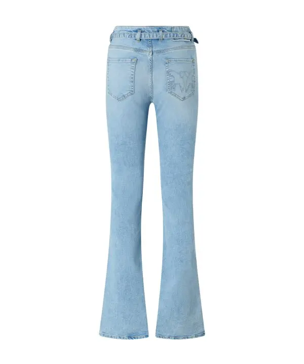 Pinko Buckle-embellished Flared Jeans