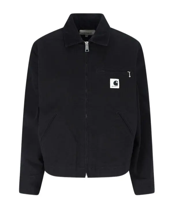 Carhartt Work In Progress Logo Patch Zip-up Bomber Jacket