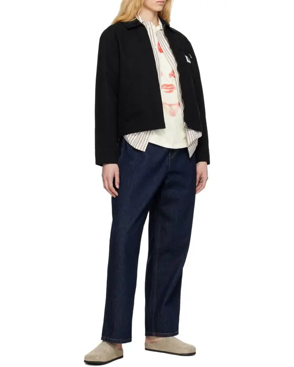 Carhartt Work In Progress Logo Patch Zip-up Bomber Jacket