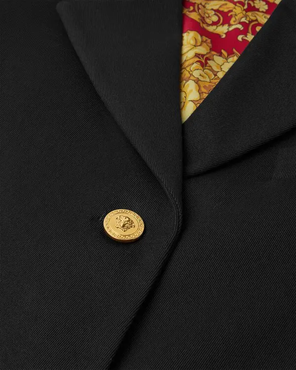 Versace Single-breasted Gold Button Cotton Jacket