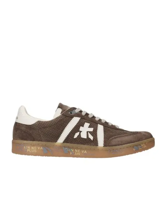 Premiata Round-toe Lace-up Sneakers With Logo Detail