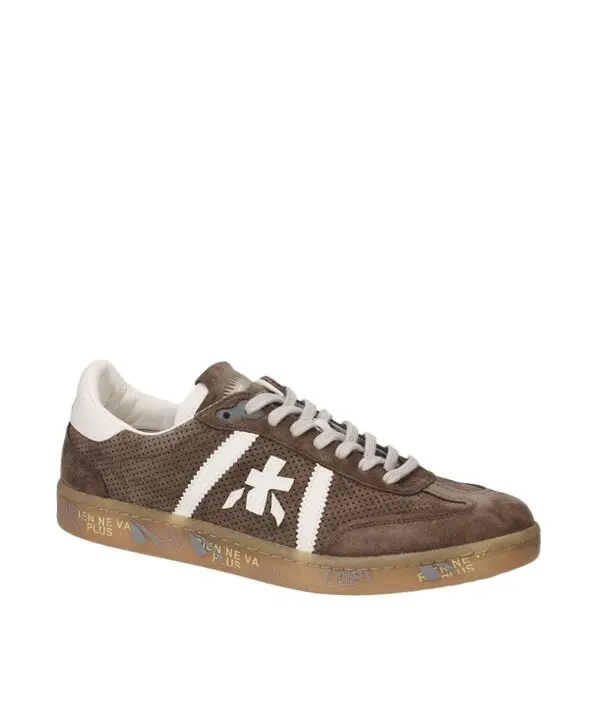 Premiata Round-toe Lace-up Sneakers With Logo Detail