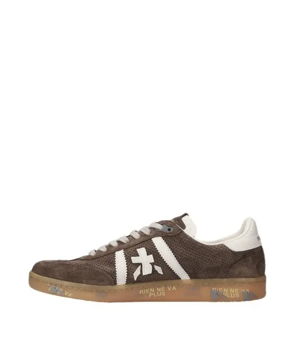 Premiata Round-toe Lace-up Sneakers With Logo Detail