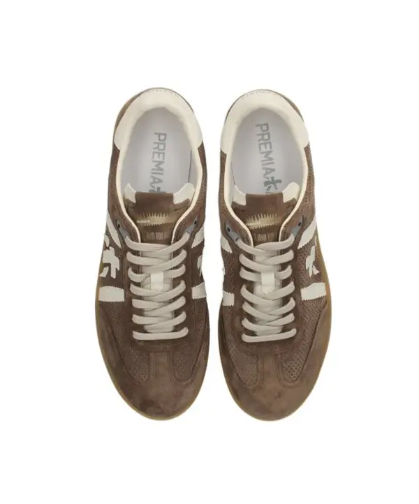 Premiata Round-toe Lace-up Sneakers With Logo Detail