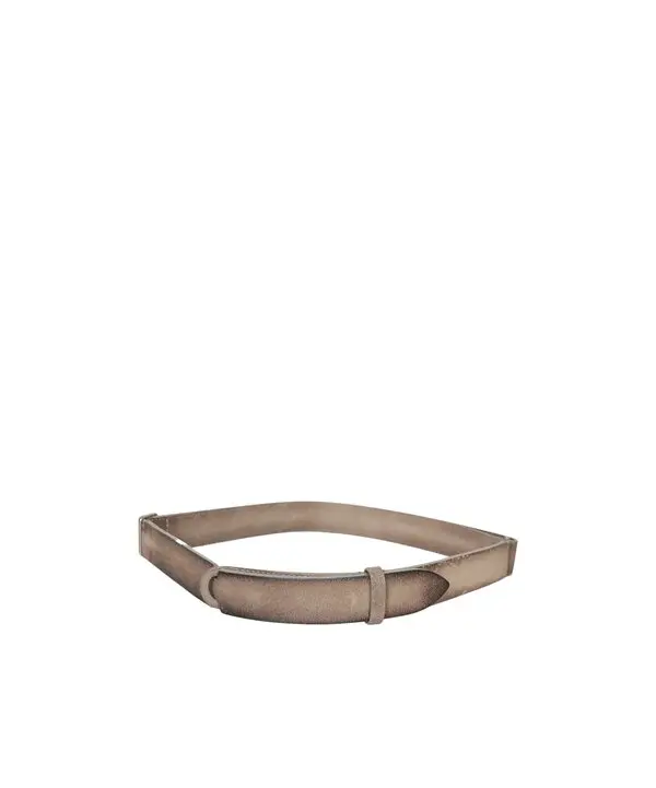 ORTIGNI Leather Belt - Nude