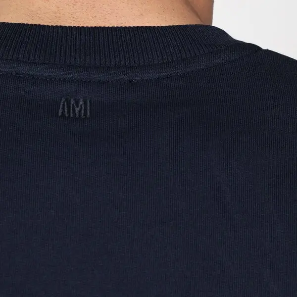 AMI Paris Crew Neck Organic Cotton Sweater