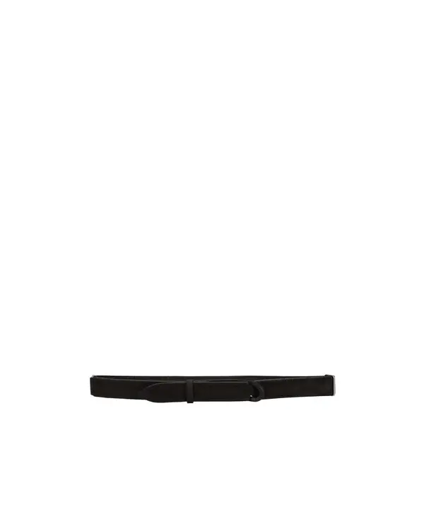 ORTIGNI Cloudy No-buckle Suede Belt - Black