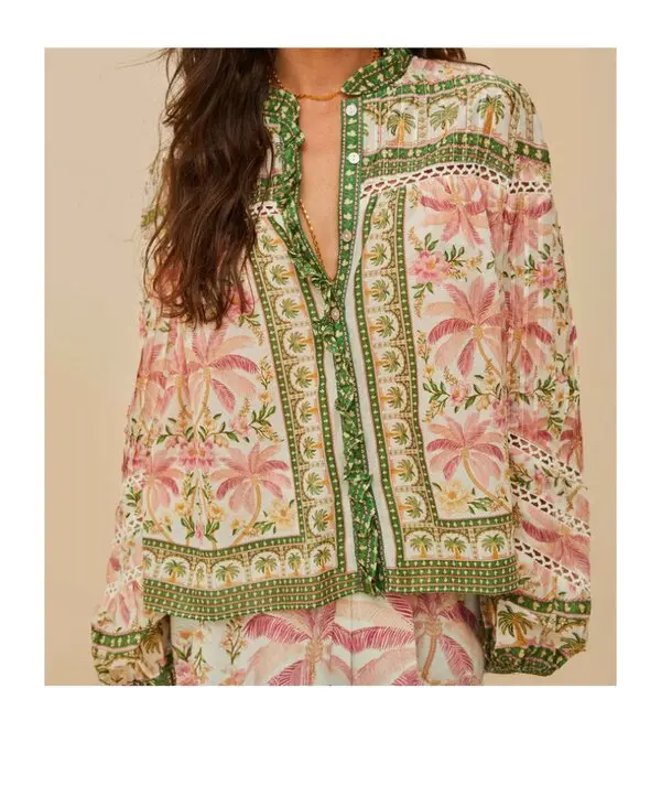 Farm Rio Palm Dream Blouse