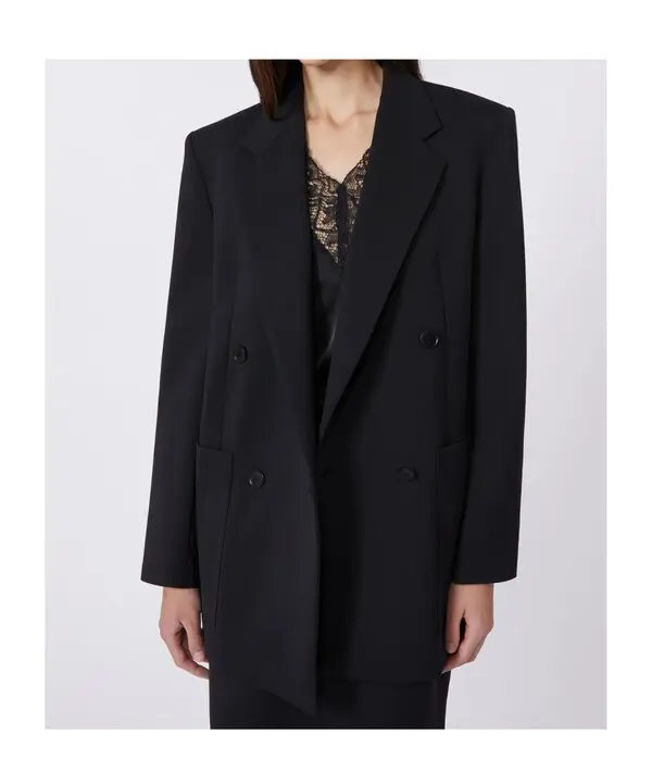 Max Mara Double-breasted Long Sleeve Blazer