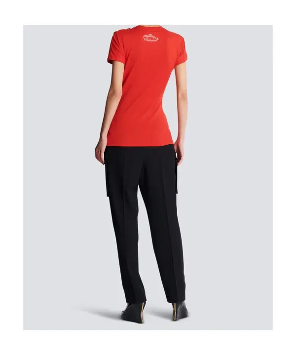 Balmain Short-sleeved Draped Jersey T-shirt