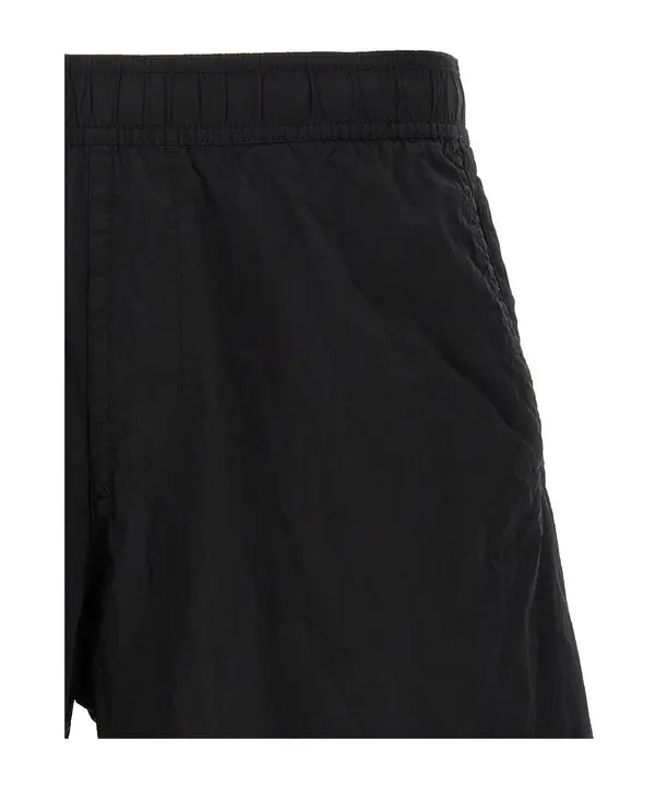 Stone Island Logo Patch Swim Shorts - Black