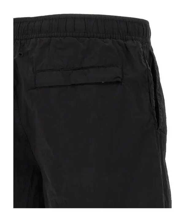 Stone Island Logo Patch Swim Shorts - Black