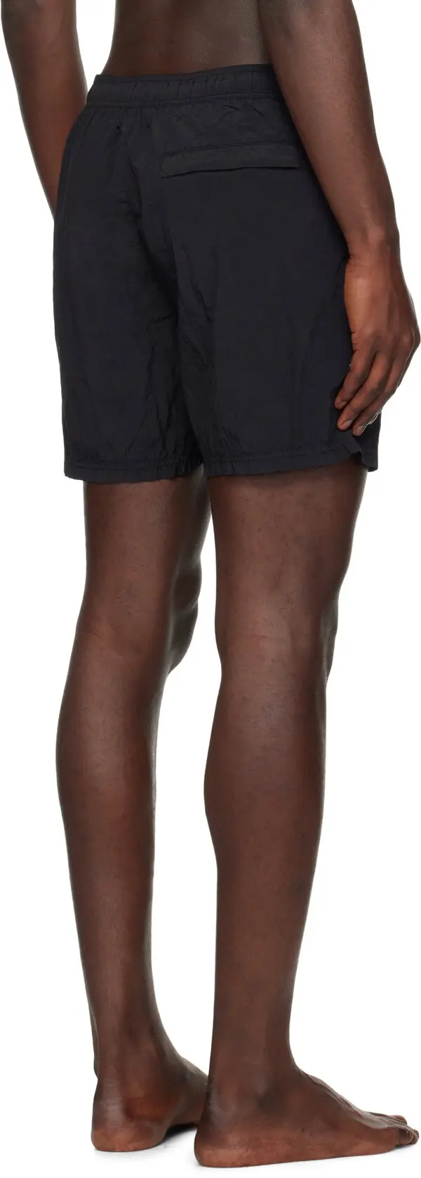 Stone Island Logo Patch Swim Shorts - Black