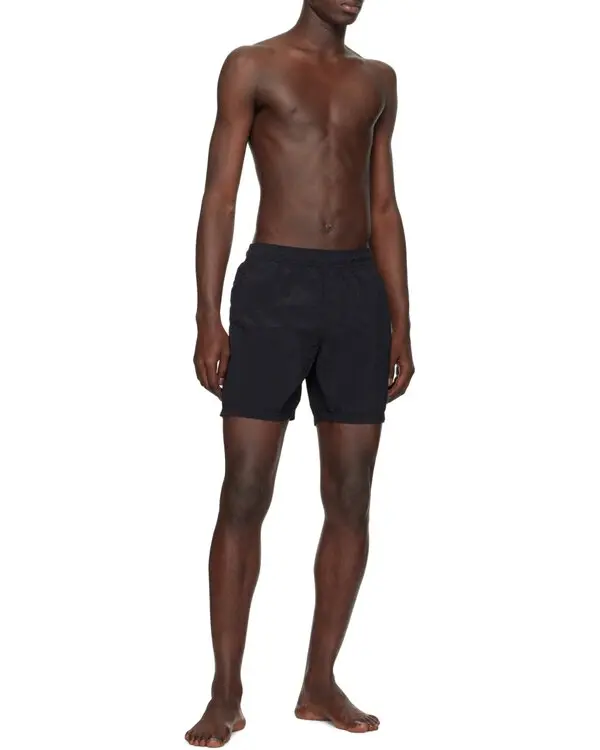 Stone Island Logo Patch Swim Shorts - Black