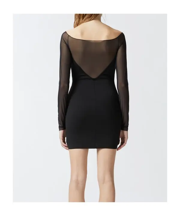 Pinko Tulle Plunging-neck Mini Dress