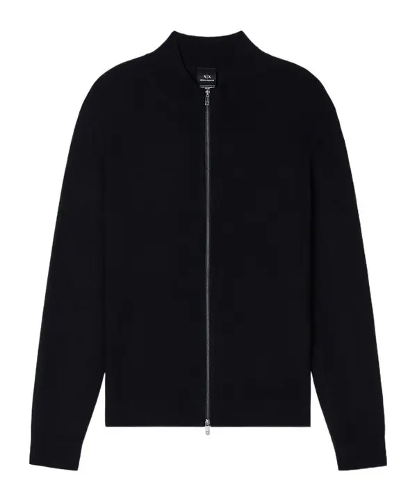 Armani Exchange Ribbed Zip-up Cardigan