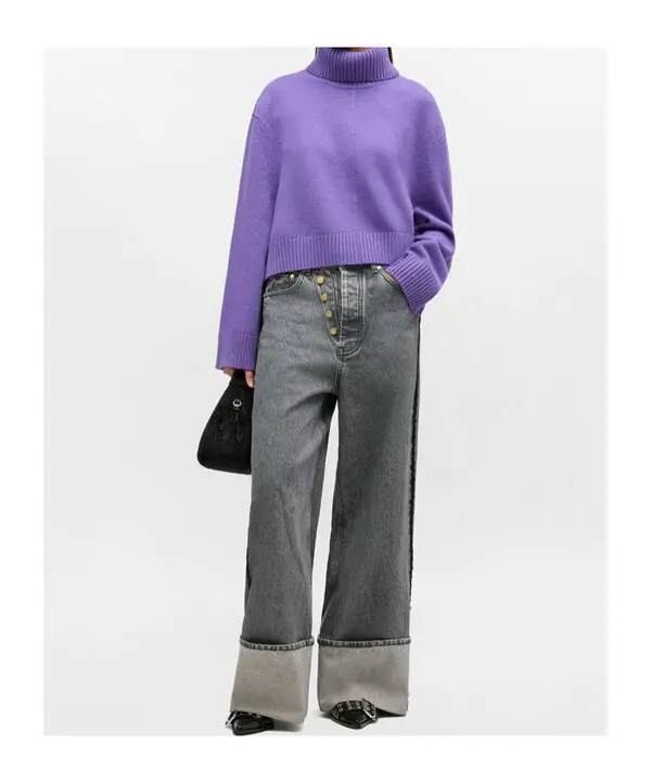 GANNI Wool Turtleneck Jumper - Passiflora