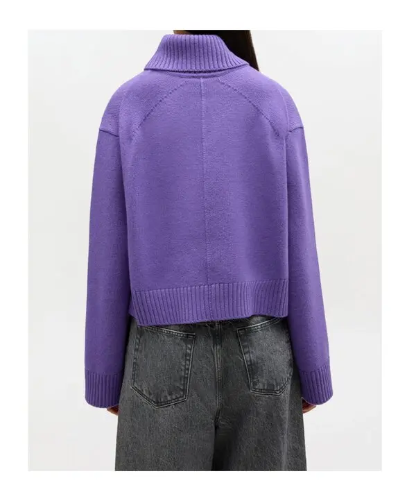 GANNI Wool Turtleneck Jumper - Passiflora