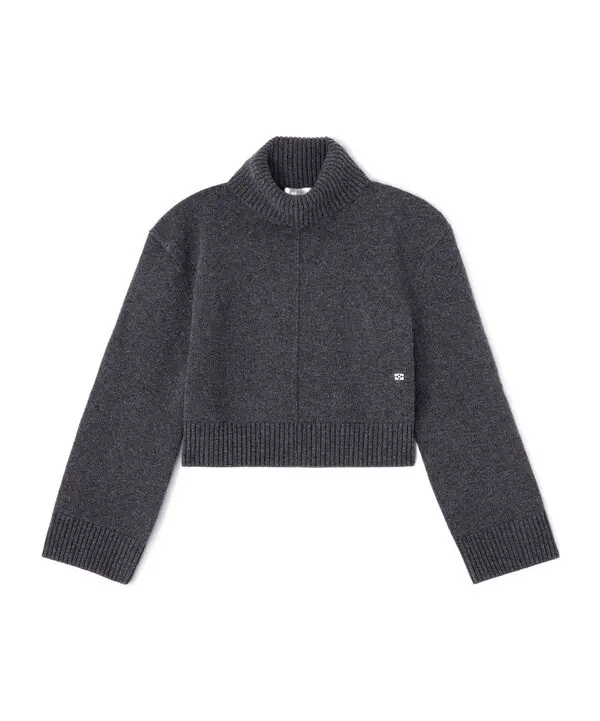 GANNI Wool Turtleneck Jumper - Phantom