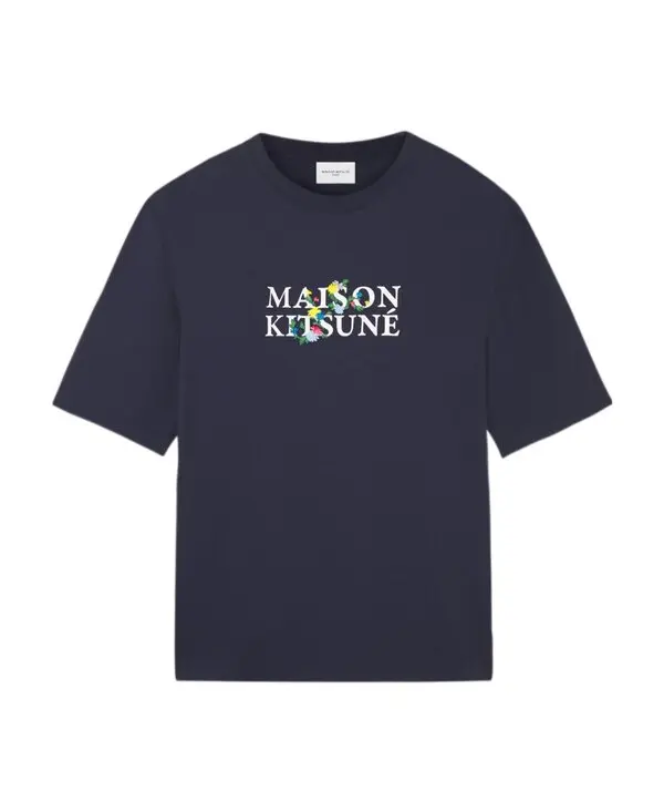Maison Kitsuné Logo Printed Crewneck T-shirt