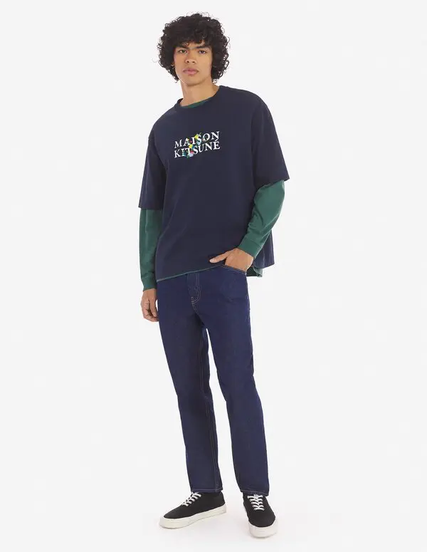 Maison Kitsuné Logo Printed Crewneck T-shirt