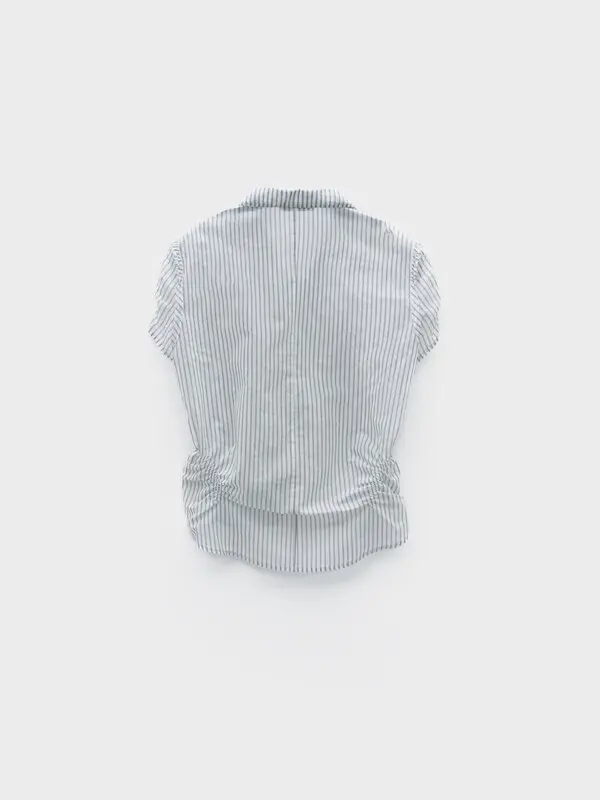LOW CLASSIC Striped Gathered Shirt