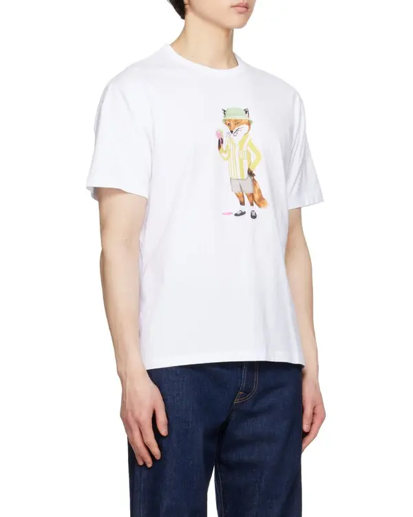 Maison Kitsuné Logo-print Cotton T-shirt