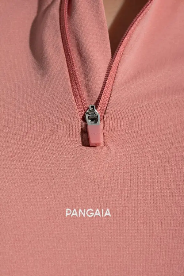 PANGAIA Short-sleeved Top With Zip Closure