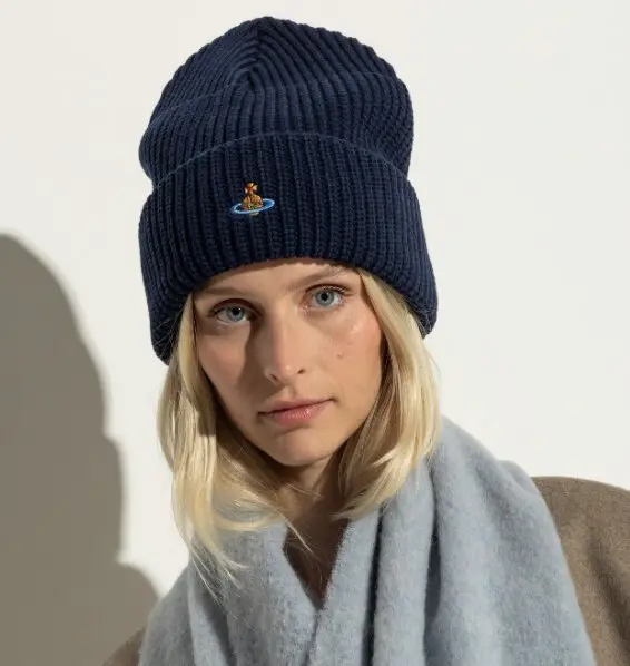 VIVIENNE WESTWOOD Logo Embroidered Beanie