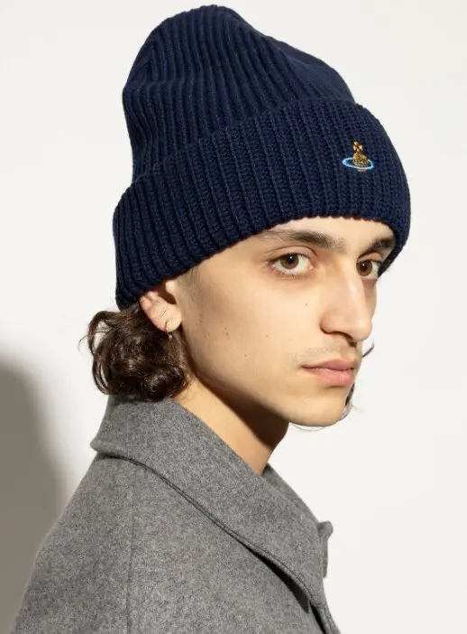 VIVIENNE WESTWOOD Logo Embroidered Beanie