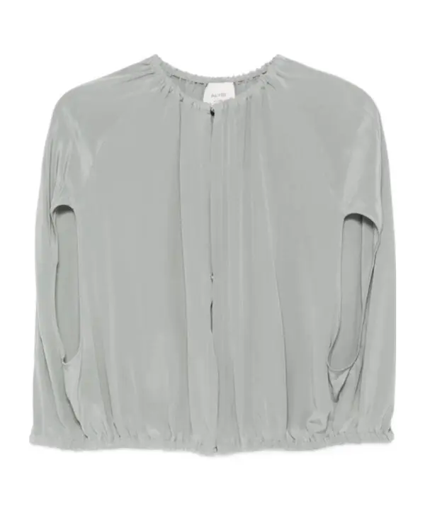 ALYSI Silk Cape With Elasticated Hem