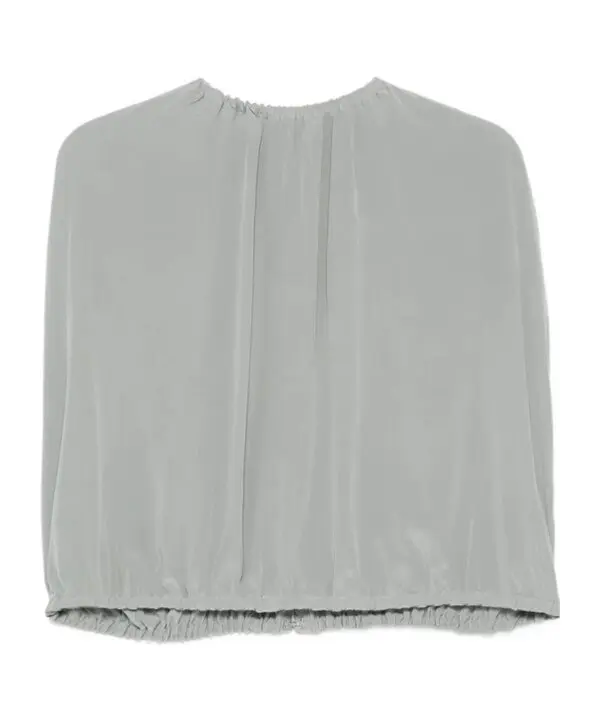 ALYSI Silk Cape With Elasticated Hem