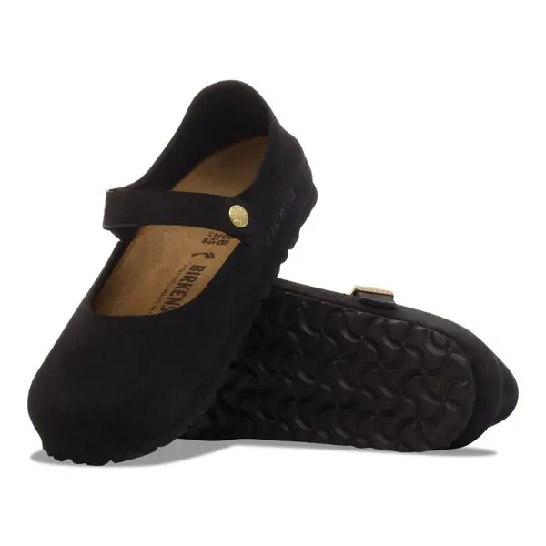 BIRKENSTOCK Mantova Mary Jane Flats With Adjustable Buckle - Black